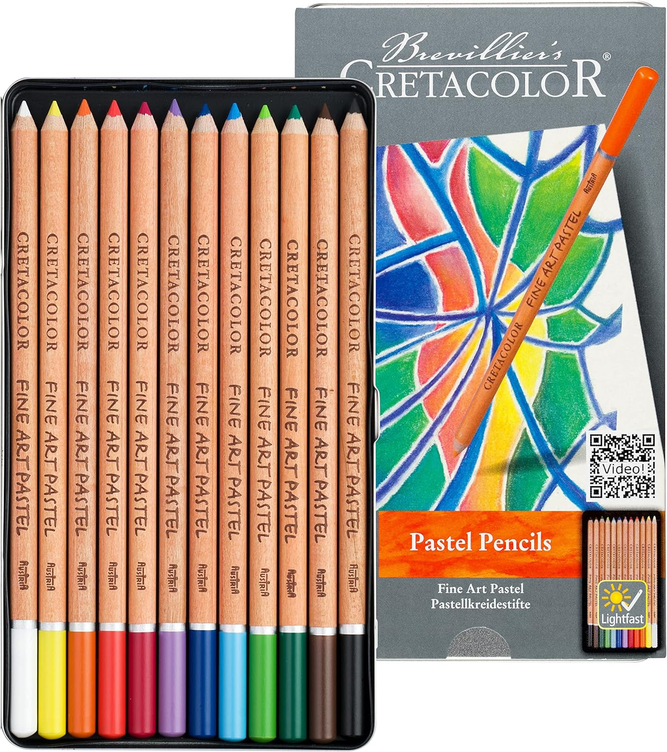 Metal pastel pencil box - CRETACOLOR